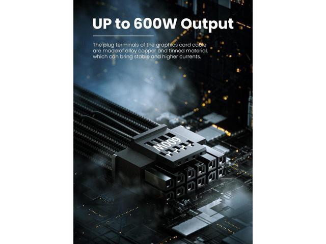 PCIe 5.0 GPU Power Cable 70cm | 16pin (12+4) 12VHPWR Connector for RTX ...