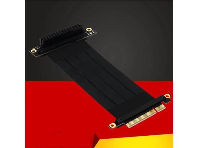 PCI Express Extension Cable PCIE X8 to X8 Graphics Cards Riser Cable 90 ...