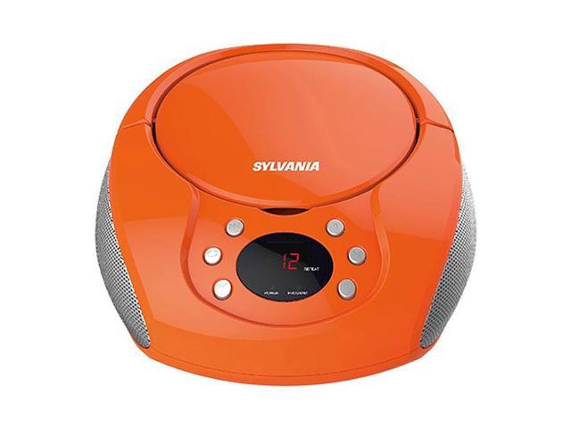 SYLVANIA(R) SRCD261-B-ORANGE Portable CD Player with AM/FM Radio ...