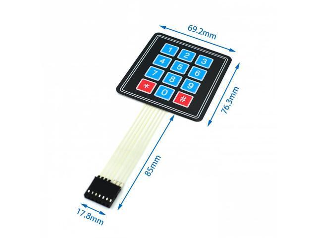 5pcs 12 Key Membrane Switch Keypad 4x3 Matrix Array Matrix keyboard - Newegg.com