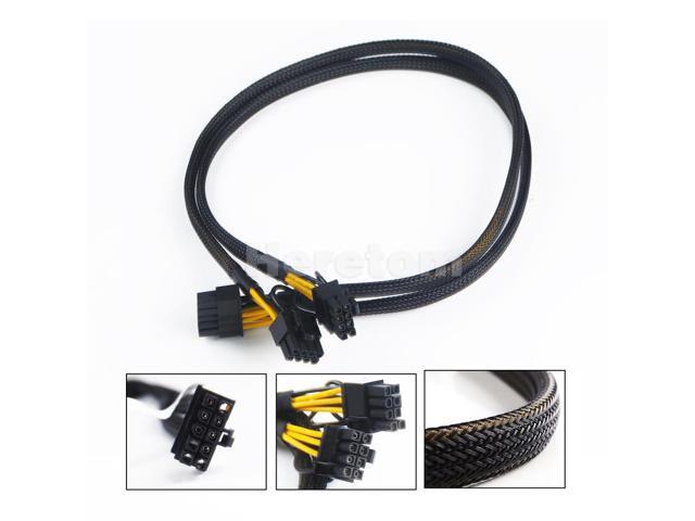 4PCS 10pin to 8+8pin GPU Video Card Power Adapter Cable For HP DL380 G9 ...