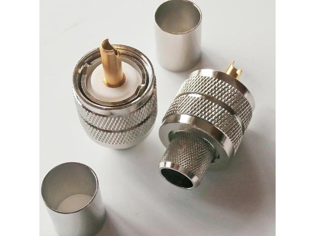 Connector Socket PL259 PL-259 SO239 SO-239 UHF Male Crimp for LMR400 ...