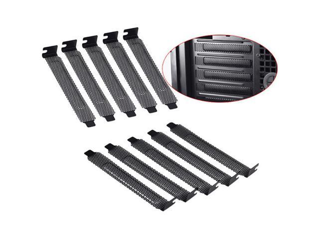 10Pcs/lot Black Hard Steel Dust Filter Blanking Plate PCI Slot Cover ...