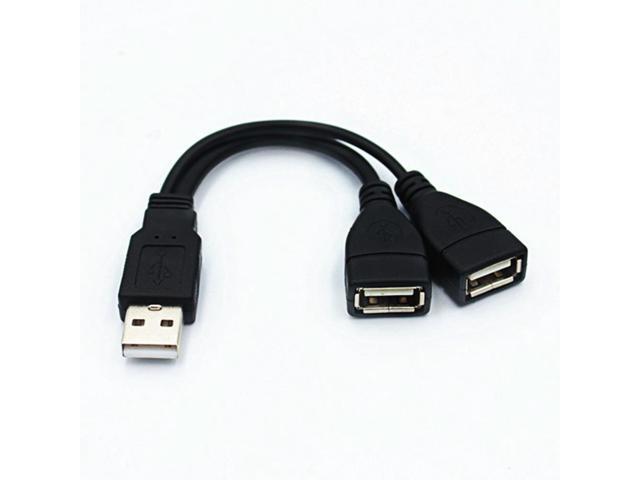Double USB Extension A-Male To 2 A-Female Y Cable Power Adapter ...