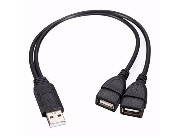 USB 2.0 A Male to Dual USB Female Jack Y Splitter Charger Cable ...