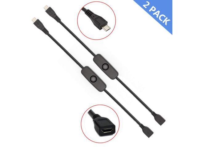 2pack For Raspberry Pi 3 B+ Power Supply Cord Pi Power Switch Cable ...