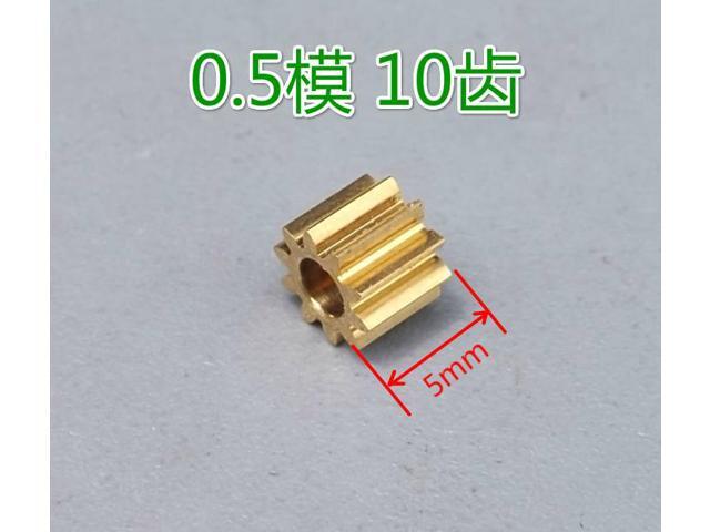 Micro Mini Metal Copper Gears 10T 0.5 Modulus Aperture 3mm Motor shaft ...