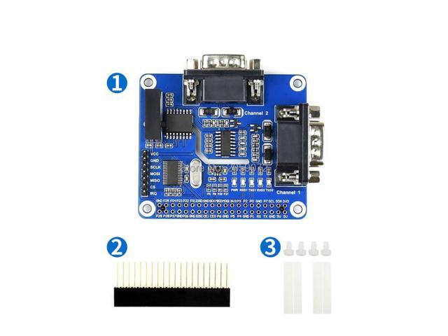 Raspberry Pi 2-CH RS232 HAT , SC16IS752+SP3232 Solution, with Multi ...