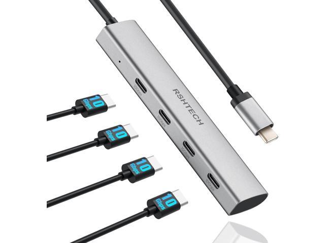 USB C Hub 10Gbps RSHTECH 4-Port USB C to USB-C 3.2 Gen 2 Dongle ...