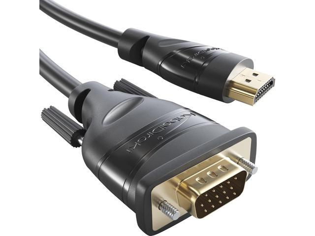 HDMI-VGA Adapter Cable 10ft (HDMI to VGA High Speed HDMI/15-pin D-sub ...