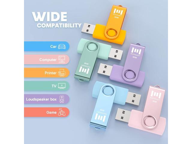 MOSDART 32GB USB Flash Drive 5 Pack 32 GB Multicolor Multipack USB2.0 ...