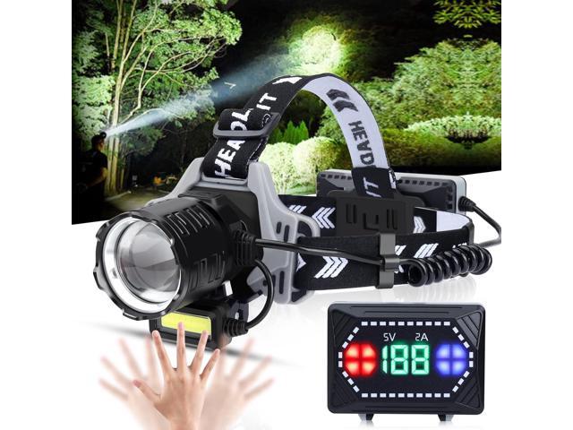 Bud K Rechargeable LED Headlamp, 120000 Lumens Super Bright Headlamp ...