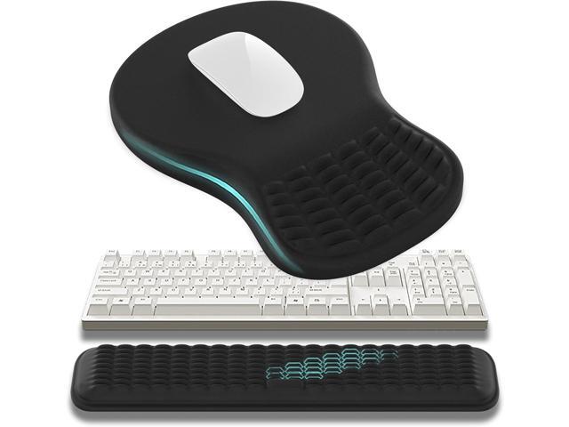 Ergonomic Mouse Pad and Keyboard Wrist Rest Set Super Soft Memory Foam ...