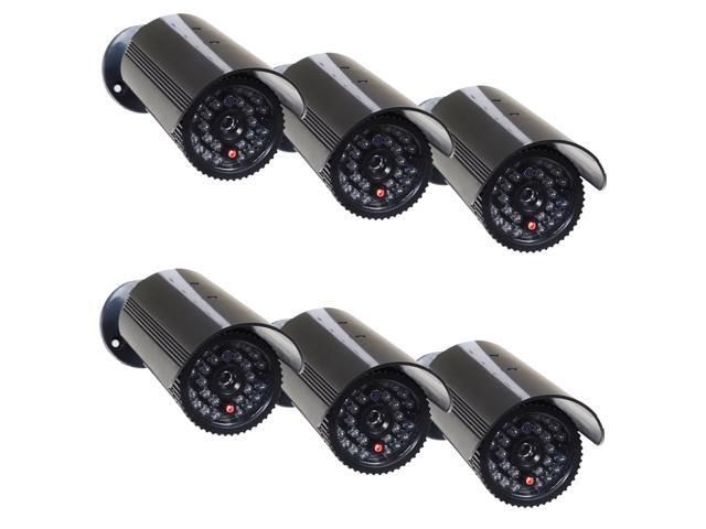 VideoSecu 6 Pack Fake Security Cameras Dummy CCTV Surveillance Built-in ...
