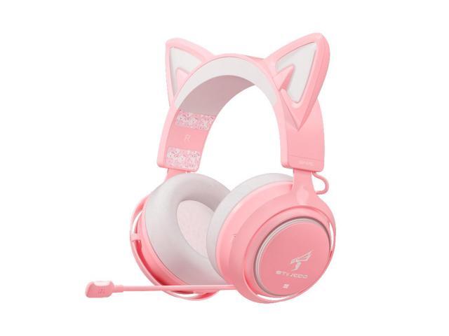 Gemdeck Wired Headphones Cat Ear LED Light Headset Bluetooth Foldable ...