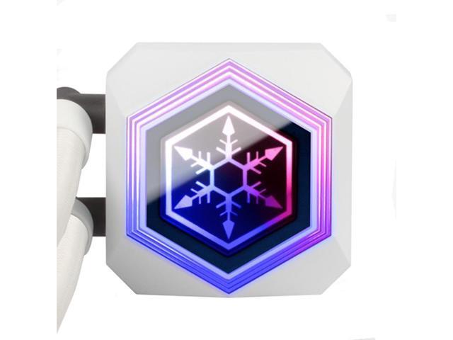 SilverStone PF240-ARGB White AIO CPU Liquid Cooling/ARGB/Dual 120mm PWM ...