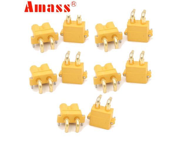 100pcs Amass XT30PW Banana golden Plug Connector ESC Motor PCB board ...
