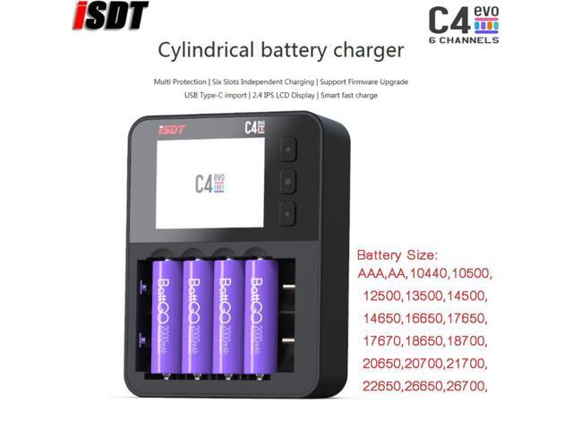 ISDT C4 EVO Smart Charger with Type-C QC3.0 Output for AA AAA Li-ion ...