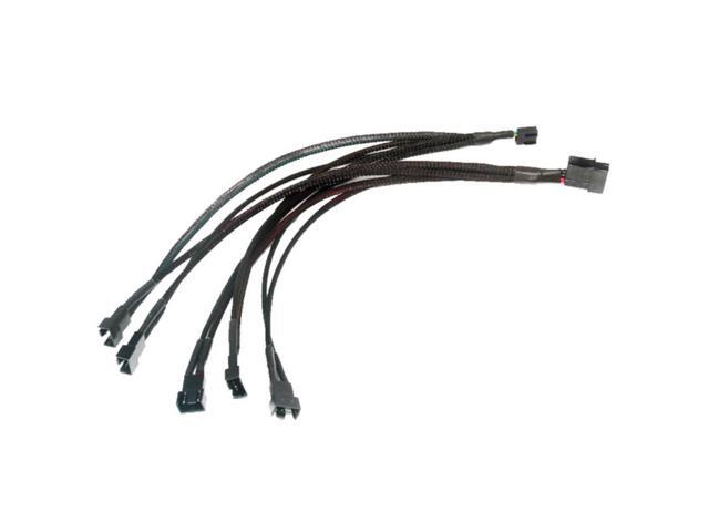 30cm Fan Cable Fan Splitter Molex to 5 Way 3Pin 4Pin PWM Fan Adapter ...