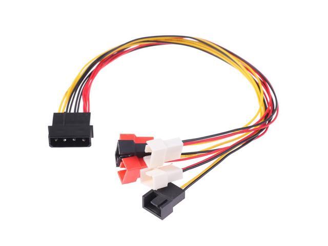 Practical 4Pin Molex To 3Pin Fan Power Cable Adapter Connector 12V 7V ...