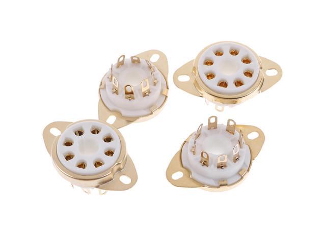 4pcs Ceramic 8pin Octal Tube Socket Valve Tube Base For EL34 KT88 6550 ...