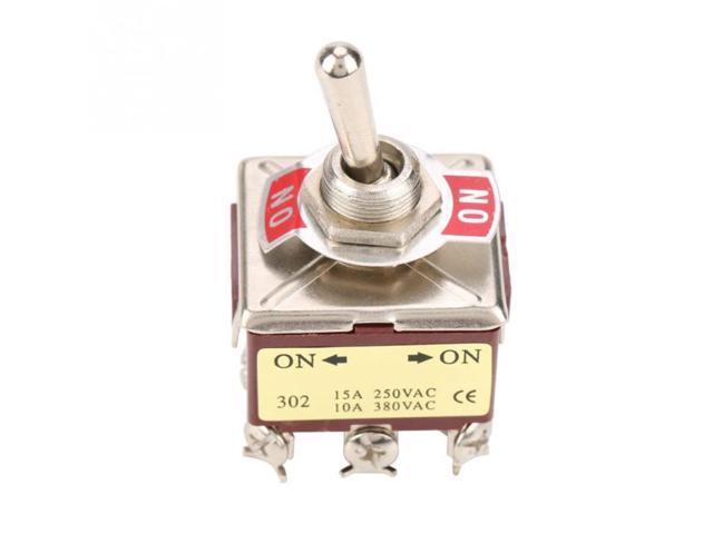 12mm Car Toggle Switch 3 Pole Double Throw 3PDT ON-ON Latching Switches ...