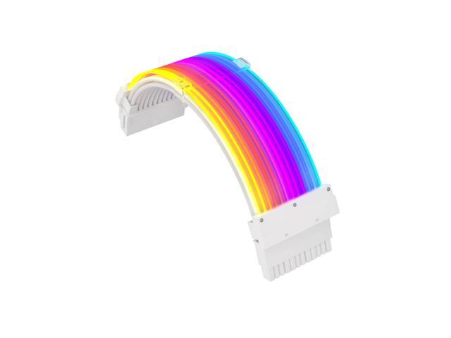 Addressable RGB Power Extension Cable ATX 24Pin PSU Cable 18AWG White ...