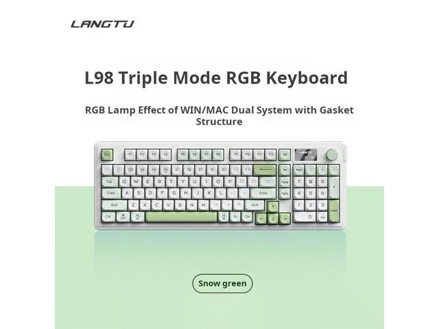 L98 three-mode Bluetooth wireless 2.4g wired keyboard Mechanical feel e ...