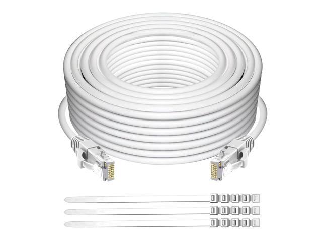 Cat 6 Ethernet Cable 250 ft-White, Adoreen High Speed Internet Cable (6 ...