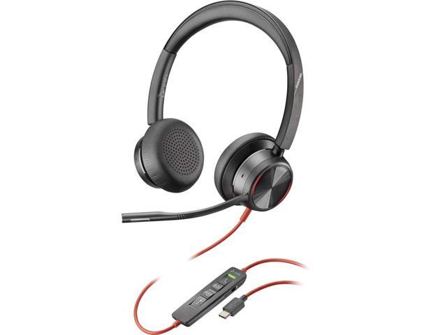 Plantronics Poly - Blackwire 8225 Wired Headset with Boom Mic Dual-Ear ...