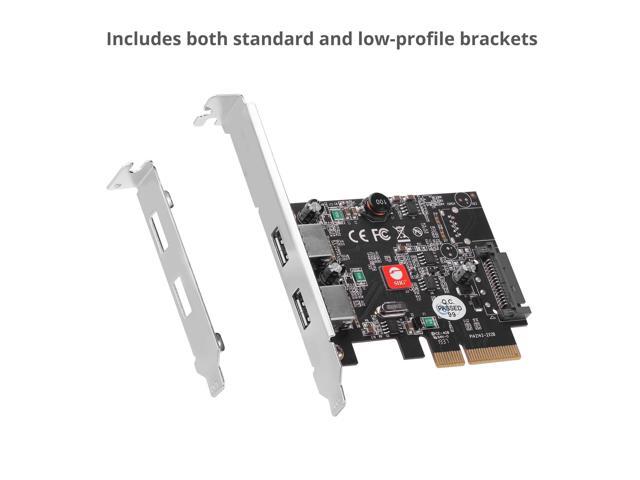 SIIG 2-Port USB 3.1 PCIe Card, PCIe 3.0 x4 to Two USB 3.1 Gen 2 Type-A ...