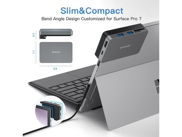 BYEASY Docking Station, 6-in-1 Microsoft Surface Pro 7 USBC Hub with 4K ...