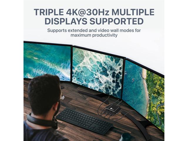 SIIG MST Hub DisplayPort to HDMI Splitter, DP 1.4 to 3X Multi Stream ...