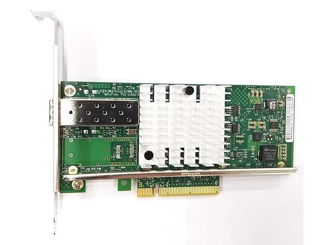 HINYSENO 1 Port 10GbE SFP+ Fiber Optic PCI-Express x 8 NICs Gigabit ...