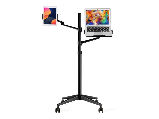 MagicHold Dual Arm Height Adjustable Stand Mount with Rolling Wheel for ...