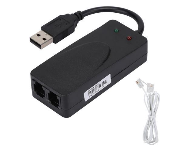 USB 2.0 56K Fax Modem, External V.90 V.92 Modem with Dual Ports, USB ...