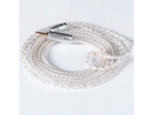 Kinboofi KBEAR Detachable Upgrade Silver Plated Copper Earphone Cable ...