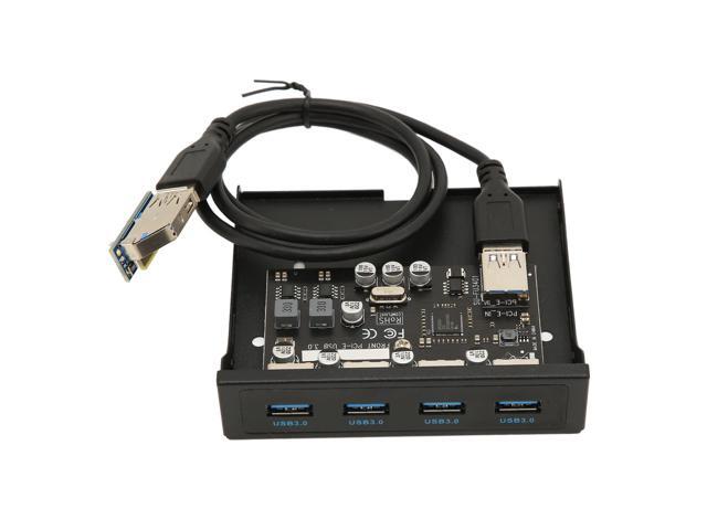 Front Panel PCIE to USB 3.0 Hub with 4 Port, 3.5 Inch PC Front Panel Internal Card Reader PCIE ...