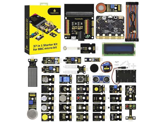 KEYESTUDIO 37 in 1 Box Starter Kit with BBC Micro bit Controller Board ...