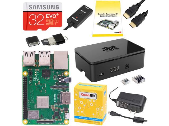 CanaKit Raspberry Pi 3 B+ (B Plus) Starter Kit (32 GB EVO+ Edition ...