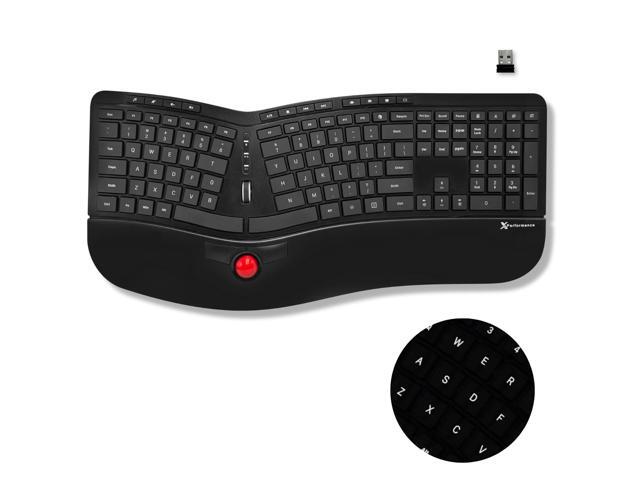X9 Performance Split Wireless Keyboard with Trackball - Rechargeable ...