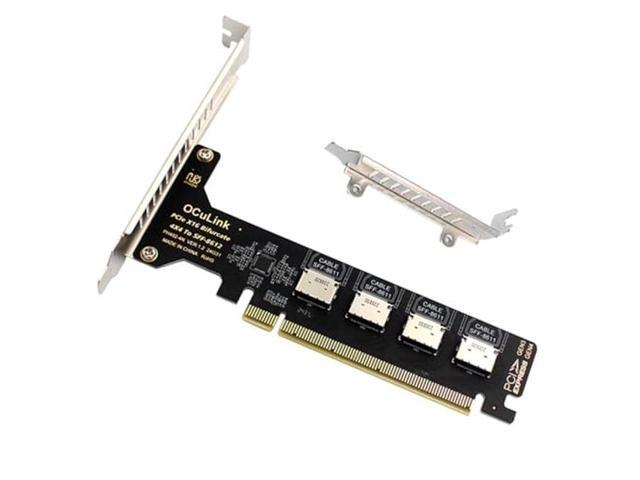 Xiwai PCI-Express 4.0 16x PCIE Detachable to Four Oculink 4X SFF-8612 SFF-8611 Internal VROC ...