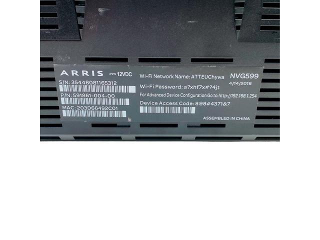 Refurbished: ARRIS Frontier NVG443B Dual Band Wi-Fi DSL Router 599049 ...