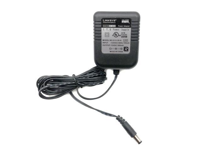 Refurbished: Linksys AC/DC Power Supply Adapter D12-50-A AD 12/0.5 12V ...