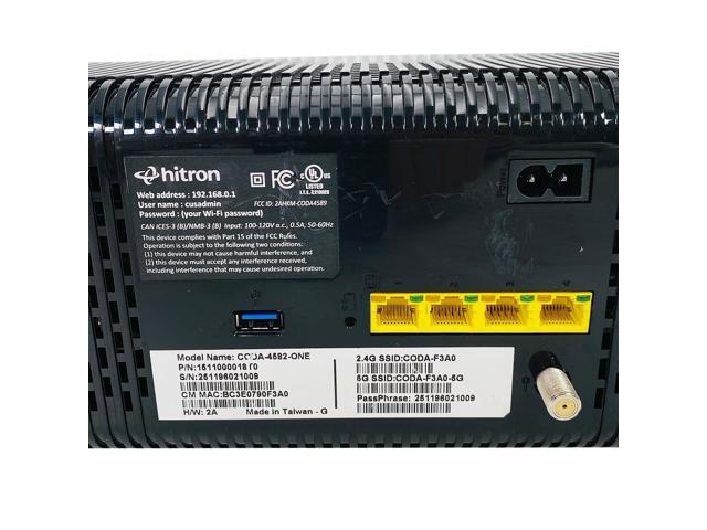 Refurbished: Hitron Coda-4582-ONE MDC DOCSIS 3.1 Cable Modem Router w ...