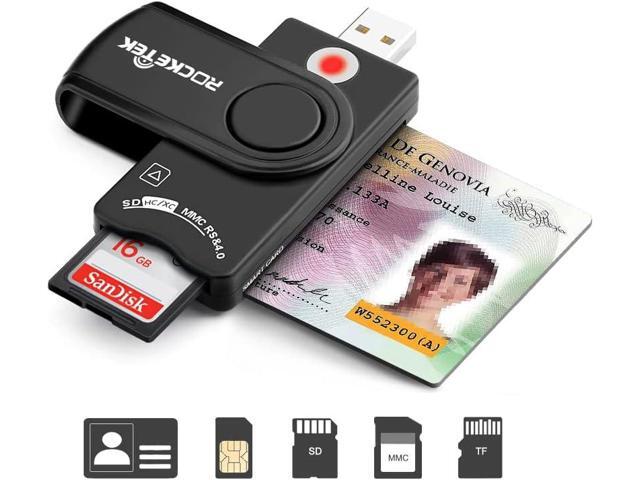 USB Smart Card Reader DOD Military USB Cac Memory Card Reader ...