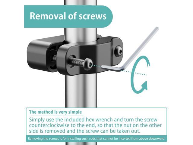 PUTORSEN Height Adjustable Pole Mount Monitor Arm for 17"-27" Screens ...