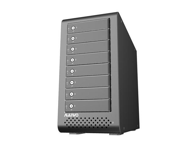MAIWO 8 Bay Thunderbolt 3 Raid Enclosure for 2.5" 3.5" SATA SAS Hard ...