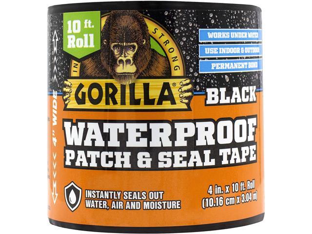 Gorilla Waterproof Patch & Seal Tape 4" x 10' (10.16cm x 3.04m), Black ...