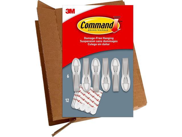 Command Cord Bundlers, Damage Free Hanging Cord Organizer, 6 Gray Cord ...